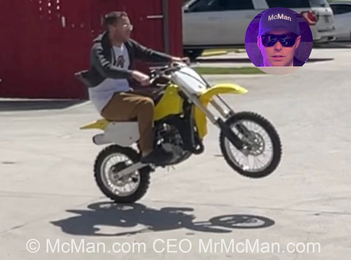 Mr. McMan Rides A Wheelie On A Brand New Suzuki RM85 2 Stroke Dirtbike ...